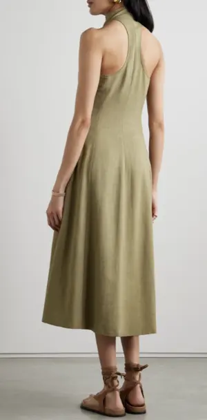 Cult Gaia Hamlen Canvas Midi Dress - Army Green | Editorialist