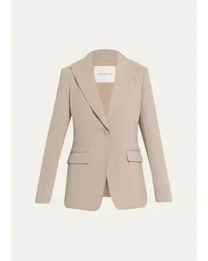 Lafayette 148 New York Finesse Crepe Blazer - Hickory