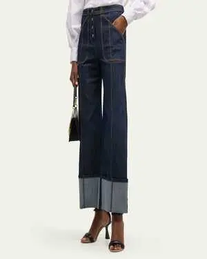 Cinq À Sept Benji Cuffed Denim Pants