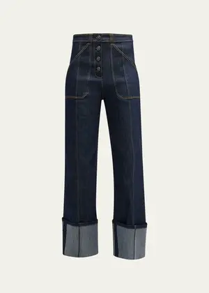 Cinq À Sept Benji Cuffed Denim Pants