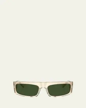 KHAITE X OLIVER PEOPLES KHAITE X Oliver Peoples Bold Rectangle Sunglasses Green
