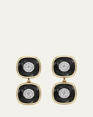 BHANSALI 18k Yellow Onyx And Diamond Earrings - Gold