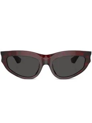 Burberry Burberry Checkered Cat-Eye Sunglasses Chocolate Brown/black