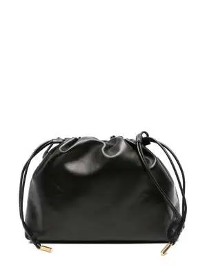THE ROW Angy Leather Crossbody Bag - Black