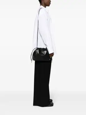 THE ROW Angy Leather Crossbody Bag - Black