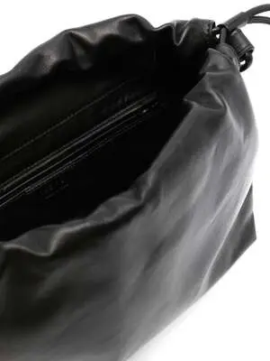 THE ROW Angy Leather Crossbody Bag - Black