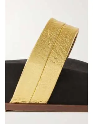 Gabriela Hearst Striker Textured-leather Slides