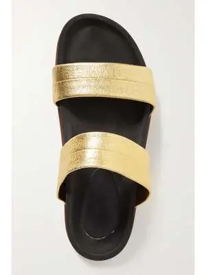 Gabriela Hearst Striker Textured-leather Slides