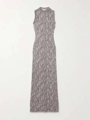 Acne Studios Sequin-embellished Jacquard-knit Maxi Dress