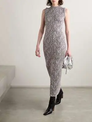 Acne Studios Sequin-embellished Jacquard-knit Maxi Dress