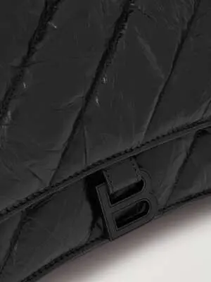 Balenciaga Crush Medium Quilted Crinkled-leather Shoulder Bag