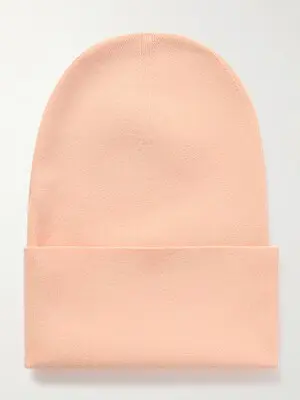JIL SANDER Ribbed Stretch-knit Beanie - Pink