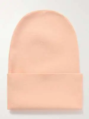 JIL SANDER Ribbed Stretch-knit Beanie - Pink
