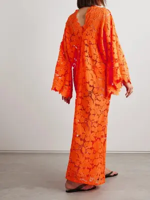 Miguelina Sasha Guipure Lace Kaftan
