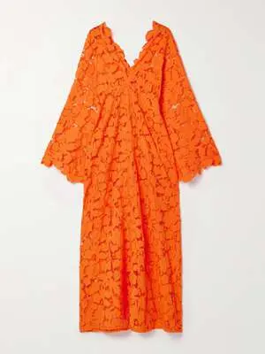 Miguelina Sasha Guipure Lace Kaftan