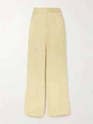 Sasuphi Andrea Silk-blend Satin Straight-leg Pants