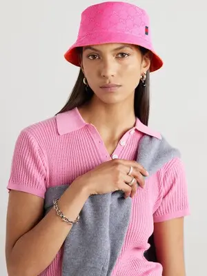Gucci Fedora Reversible Cotton-blend Canvas-jacquard Bucket Hat
