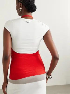 FERRAGAMO Two-tone Layered Jersey Set