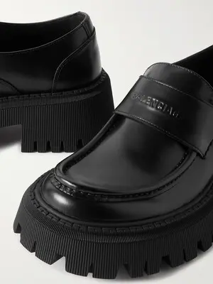 Balenciaga Tractor Leather Loafers