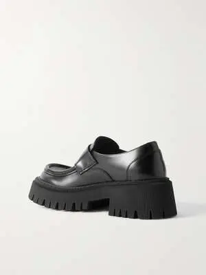 Balenciaga Tractor Leather Loafers