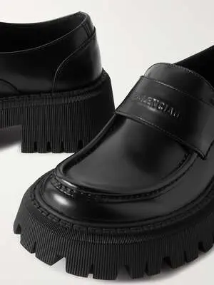 Balenciaga Tractor Leather Loafers