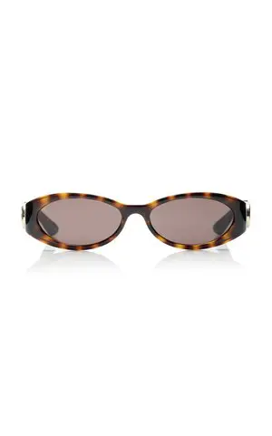 Gucci Oval-frame Bio-nylon Sunglasses - Brown