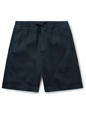 Canali Straight-leg Linen Drawstring Shorts