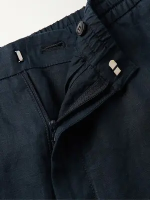 Canali Straight-leg Linen Drawstring Shorts