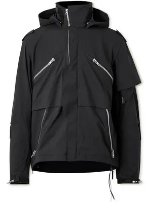 Acronym J1wb-E Spiked Nylon-Blend Hooded Jacket - Black | Editorialist