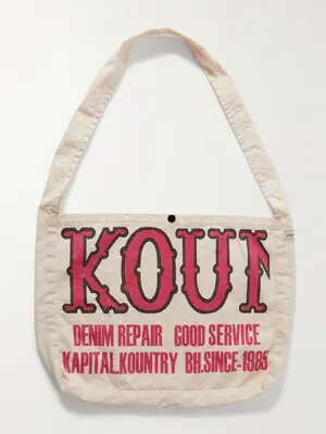 Kapital Kountry Factory Printed Cotton-twill Tote Bag - Neutrals