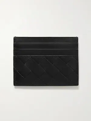 Bottega Veneta Intrecciato Leather Cardholder - Black