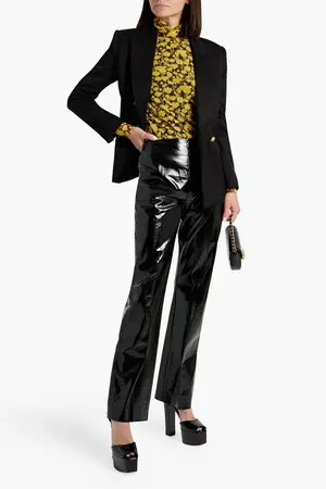 Alice + Olivia Anthony Double-breasted Crepe Blazer