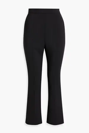 Max Mara Nepeta Grain De Poudre Wool-blend Kick-flare Pants - Black