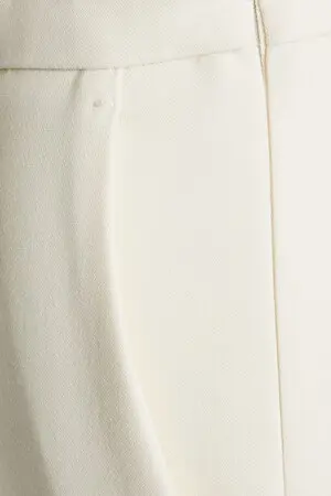 Max Mara Nepeta Grain De Poudre Wool-blend Kick-flare Pants - Ivory