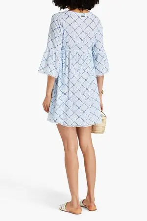 Heidi Klein Printed Cottongauze Mini Dress