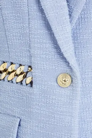 Rebecca Vallance Carine Chain-embellished Tweed Blazer