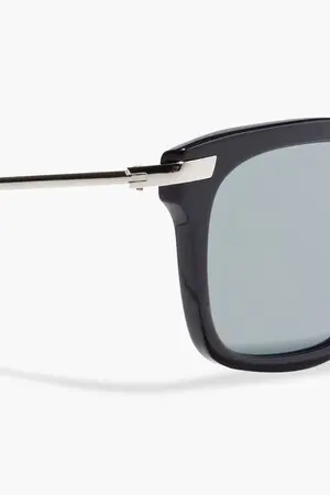 Thom Browne D-frame Silvertone And Acetate Sunglasses - Midnight Blue