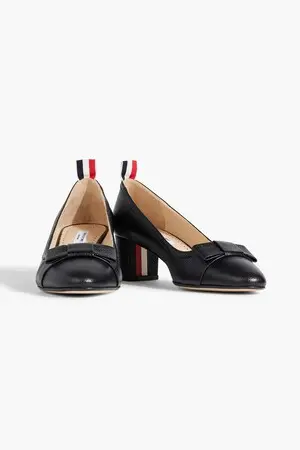 Thom Browne Bow-detailed Leather Pumps