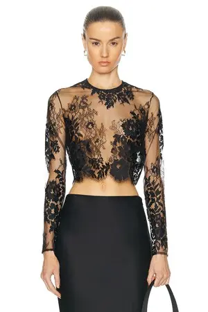 THE SEI Long Sleeve Lace Tee