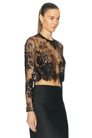 THE SEI Long Sleeve Lace Tee