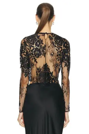 THE SEI Long Sleeve Lace Tee