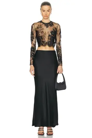 THE SEI Long Sleeve Lace Tee