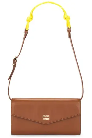 Miu Miu Matelasse Minuteria Bag - Cognac & Giallo