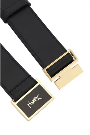 Saint Laurent Cassandre Leather Belt