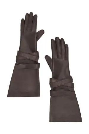 Saint Laurent Leather Gloves For Women