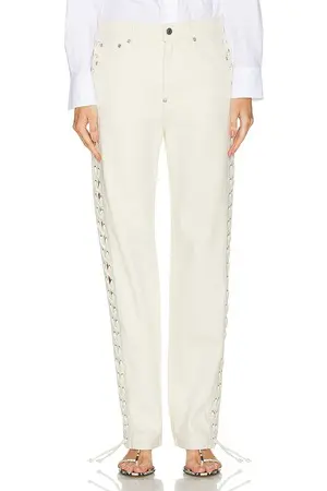 Stella McCartney Lacing Straight Leg Jeans