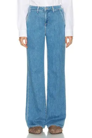 L'Agence Weston Wide Leg Trouser Jeans - Belize