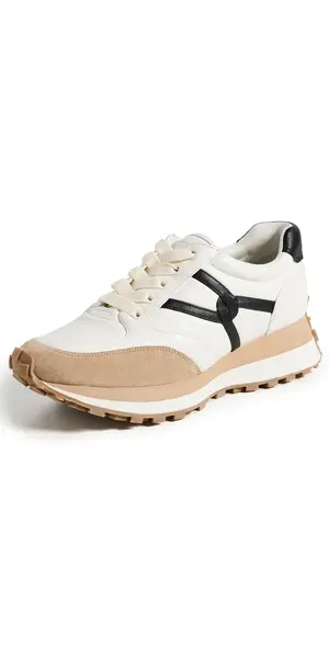 Veronica Beard Valentina Sneakers - Coconut/black