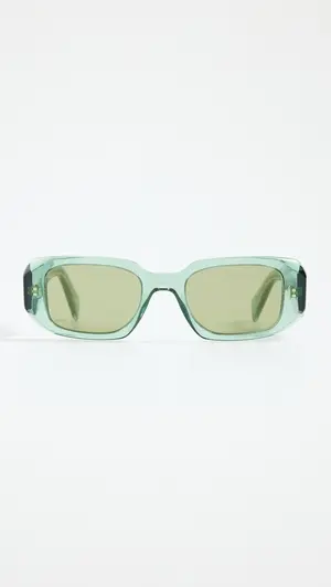 Prada Pr 17ws Rectangular Sunglasses - Transparent Sage