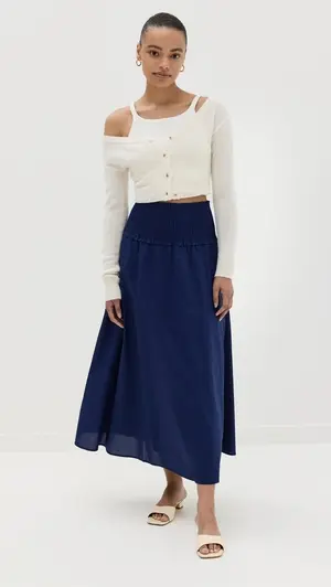 Hill House Home The Delphine Skirt - Navy
